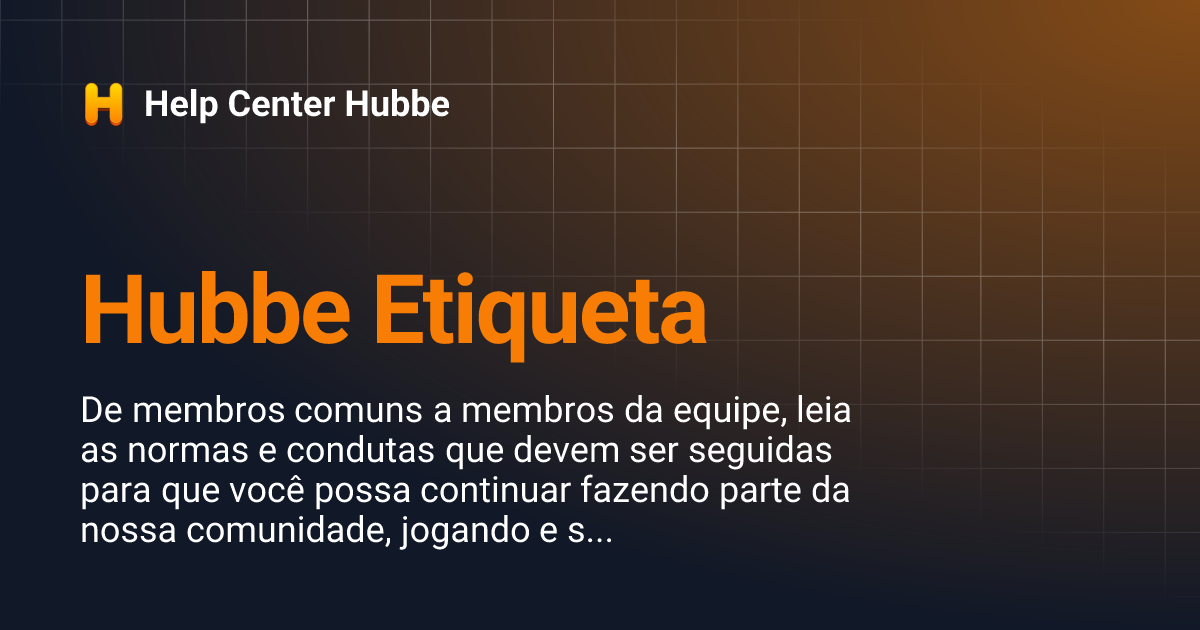 Hubbe Etiqueta | Help Center Hubbe